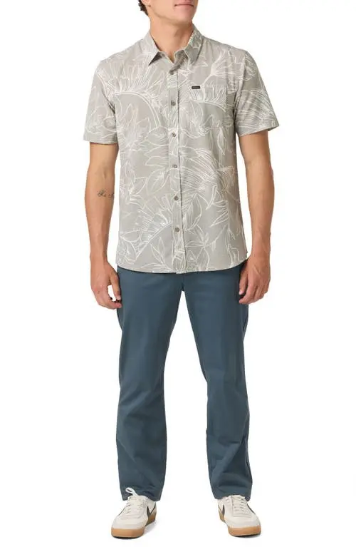 O'Neill Trvlr Upf Traverse Floral Short Sleeve Performance Button-up Shirt