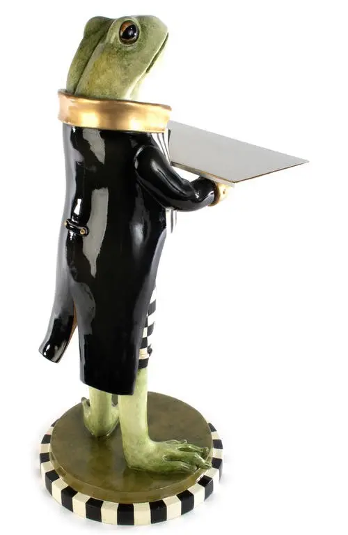 MACKENZIE-CHILDS Fergal The Frog Butler Figurine
