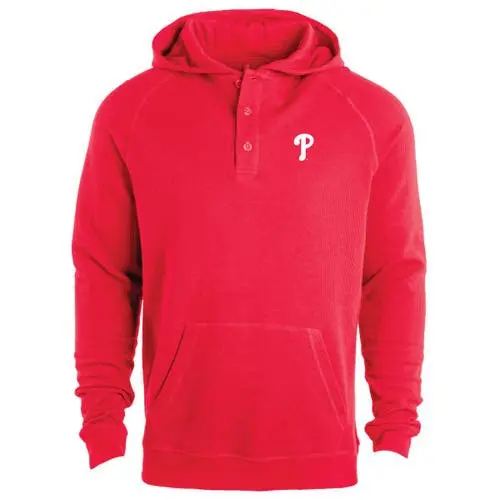 DUNBROOKE Philadelphia Phillies Montana Lightweight Raglan Pullover Hoodie - Red