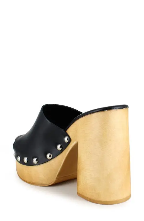 CANDIE'S Platform Sandal - Black Leather