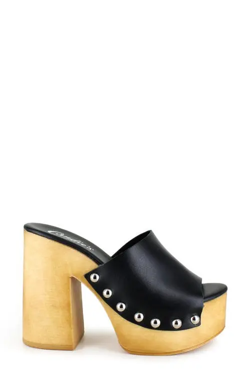 CANDIE'S Platform Sandal - Black Leather