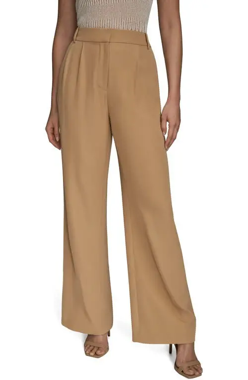 Donna Karan New York Pleated Wide Leg Trousers