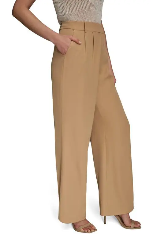 Donna Karan New York Pleated Wide Leg Trousers