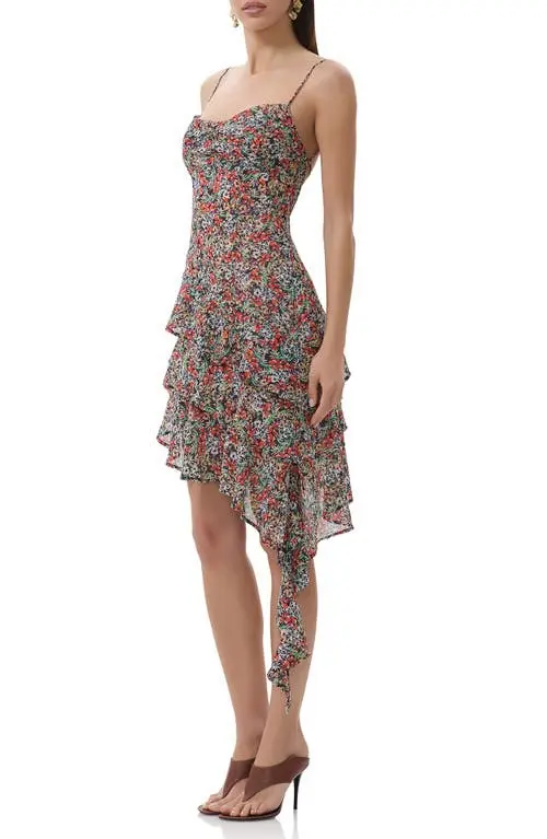 AFRM Ashmont Ruffle Tiered Mini Dress