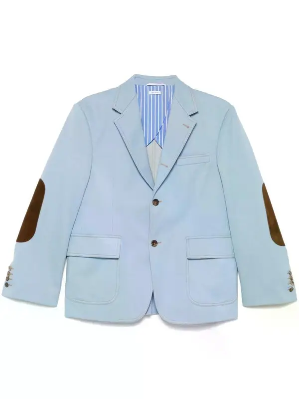 Thom Browne Elbow Patches Denim Blazer