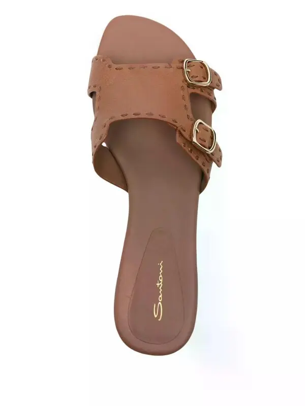 Santoni Leather Sandals - Brown