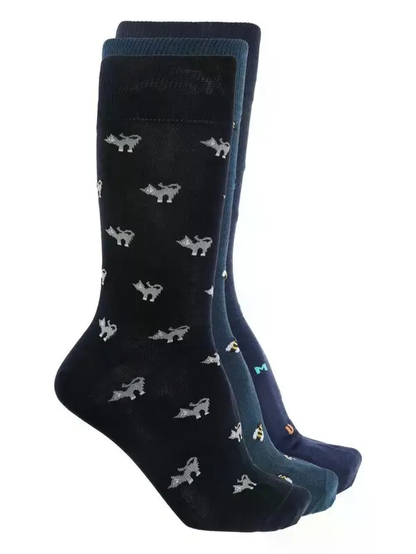 Paul Smith Intarsia-knit Socks - Blue