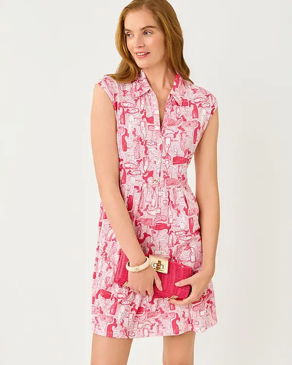 Lilly Pulitzer® Arley Tiered Shirtdress - Paradise Punch Thar She Blows