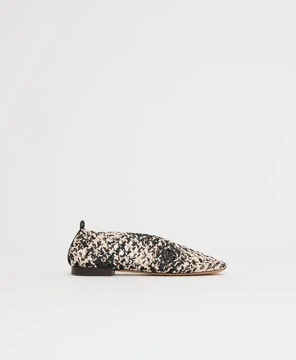 MANSUR GAVRIEL Woven Ballerina Flats - Black/white