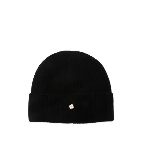 Casablanca Ribbed Wool Hat - Black