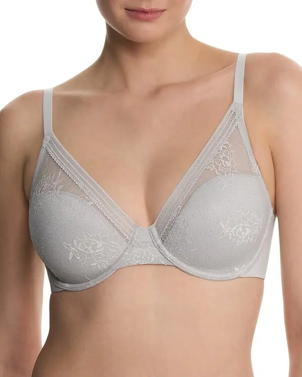Natori Love Lace Full Cover Bra - Mink/white