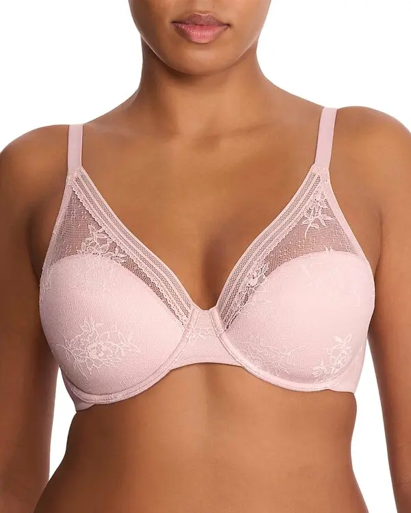 Natori Love Lace Full Cover Bra - Pink Pearl/warm White