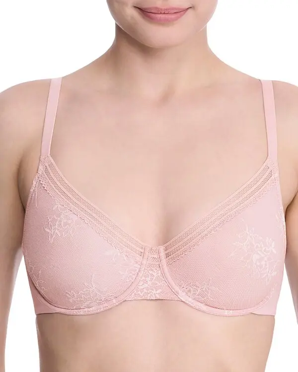 Natori Love Lace Underwire Bra - Pink Pearl/warm White