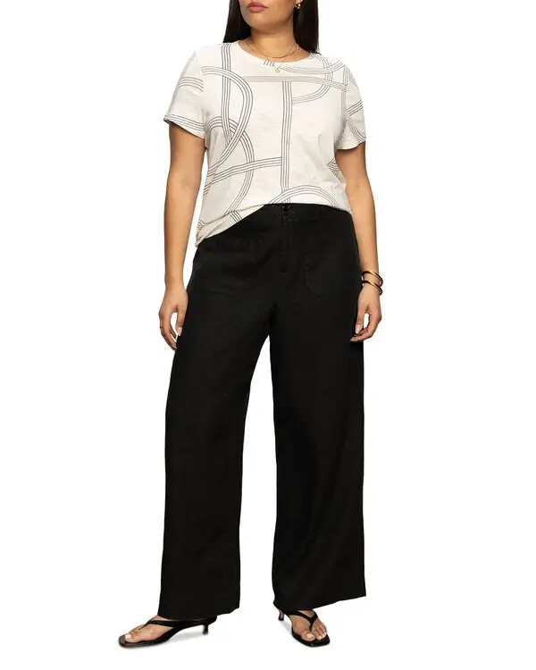 Sanctuary The Linen Marine Wide Leg Trousers