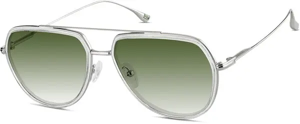 Zenni Aviator Sunglasses With Recycled Metal And Bio-base Frame - Clear