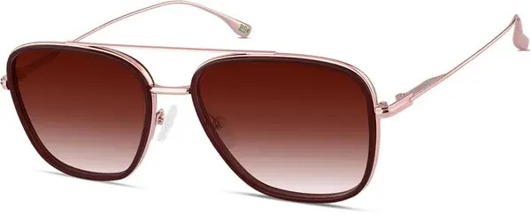 Zenni Aviator Sunglasses With Recycled Metal And Bio-base Frame - Red