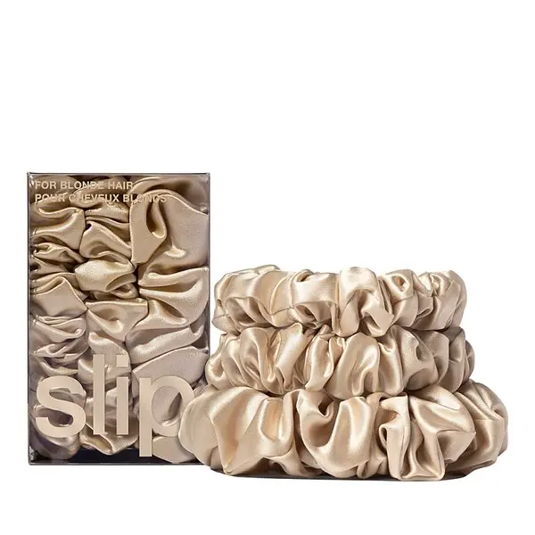 Slip Pure Silk Scrunchies Set Of 3 - Blonde