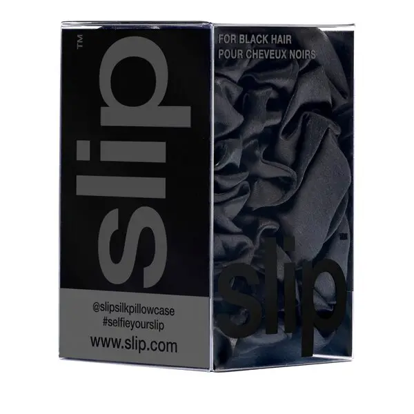 Slip Pure Silk Back To Basics Set Of 3 Midi/large Scrunchies - Black