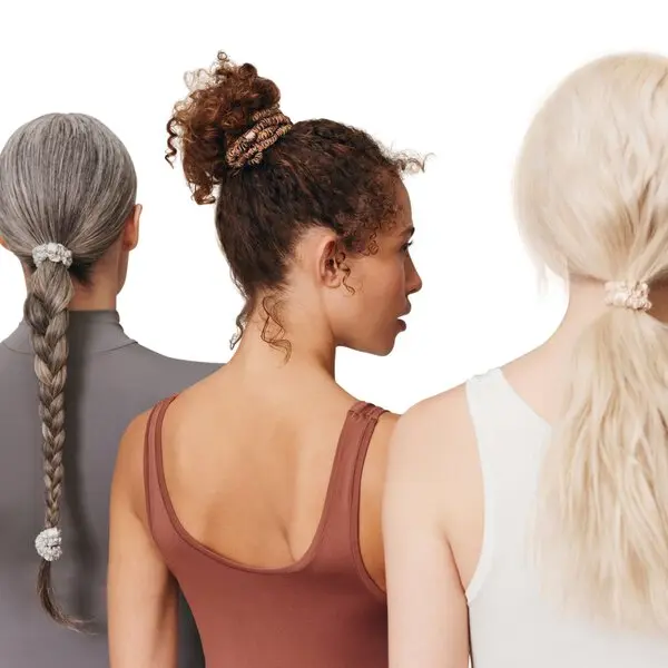 Slip Pure Silk Skinny Scrunchies Set Of 4 - Light Brown