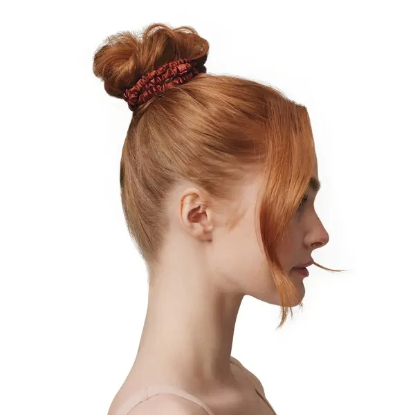 Slip Pure Silk Skinny Scrunchies Set Of 4 - Auburn