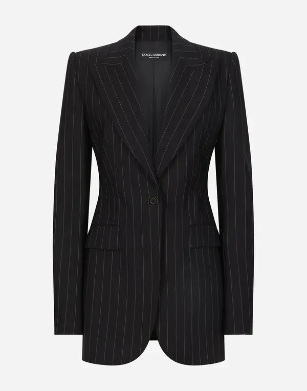 Dolce & Gabbana Single-breasted Pinstripe Turlington Jacket - Multicolor