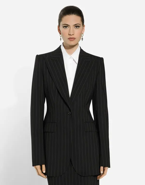 Dolce & Gabbana Single-breasted Pinstripe Turlington Jacket - Multicolor