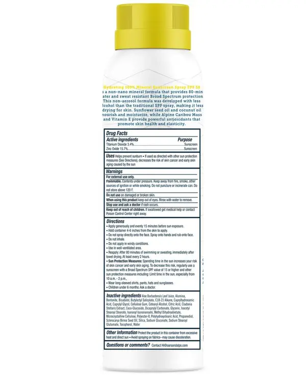 OARS + ALPS Mineral Sunscreen Spray Spf 50
