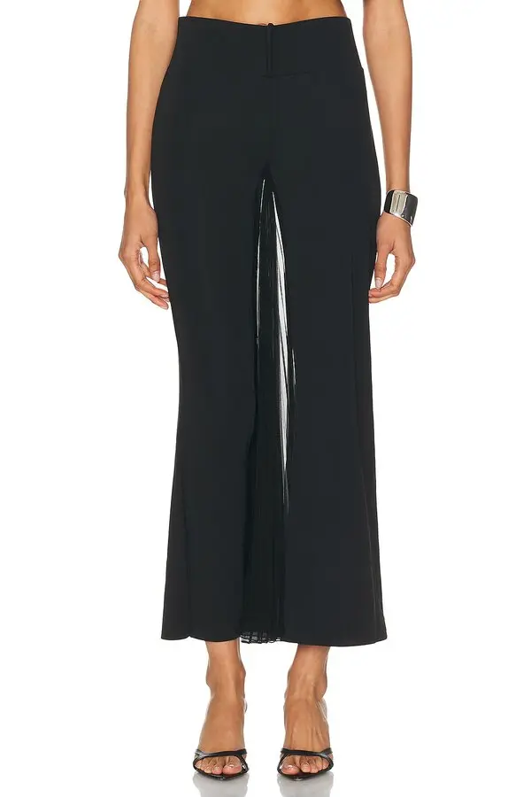 COURREGES Infinity Pleats Jersey Pant - Black