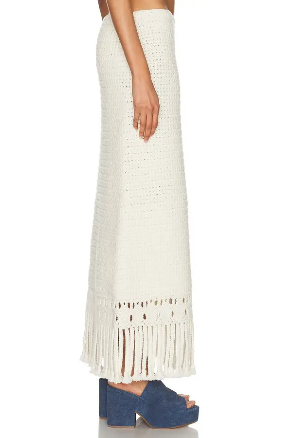 Gabriela Hearst Macha Crochet Knit Skirt