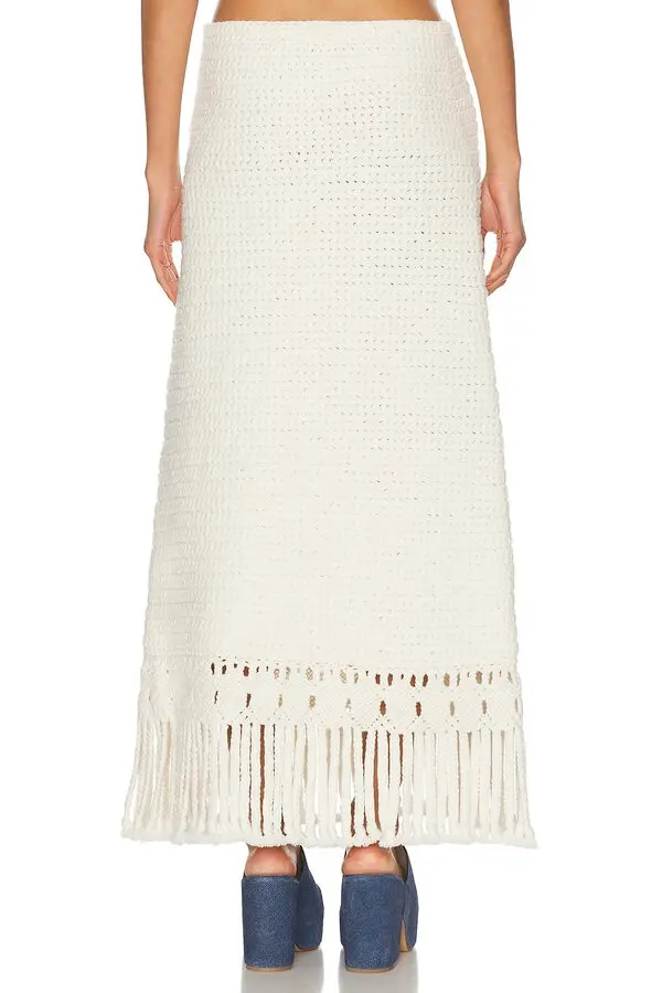 Gabriela Hearst Macha Crochet Knit Skirt