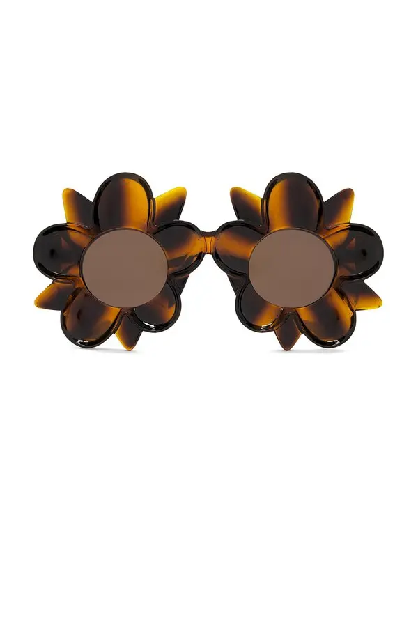 Bottega Veneta Flower Sunglasses - Havana & Brown