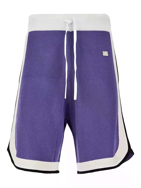 WALES BONNER Logo-patch Track Shorts - Purple