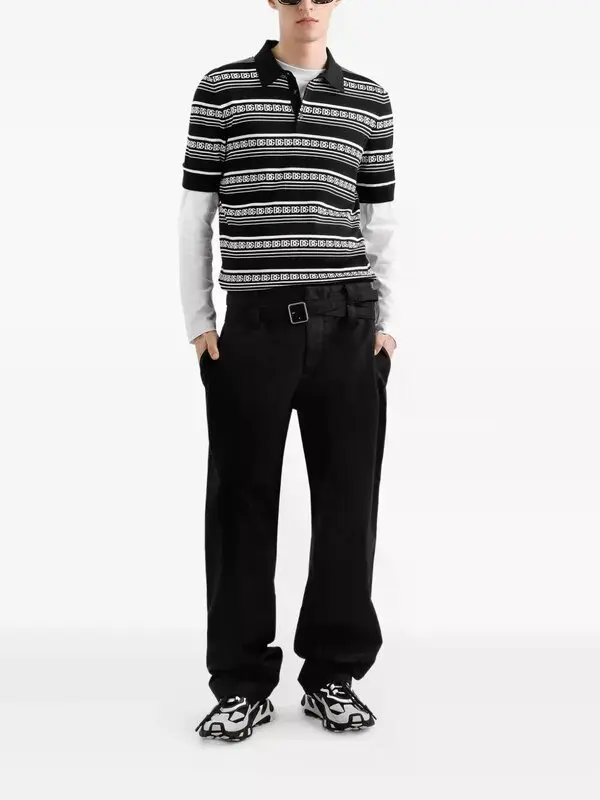 Dolce & Gabbana Silk Polo Shirt - Black