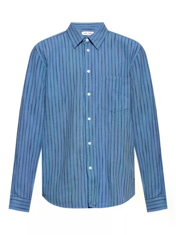 SAMSOE SAMSOE Striped Shirt - Blue