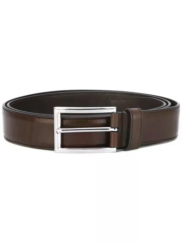 Prada Square Buckle Leather Belt