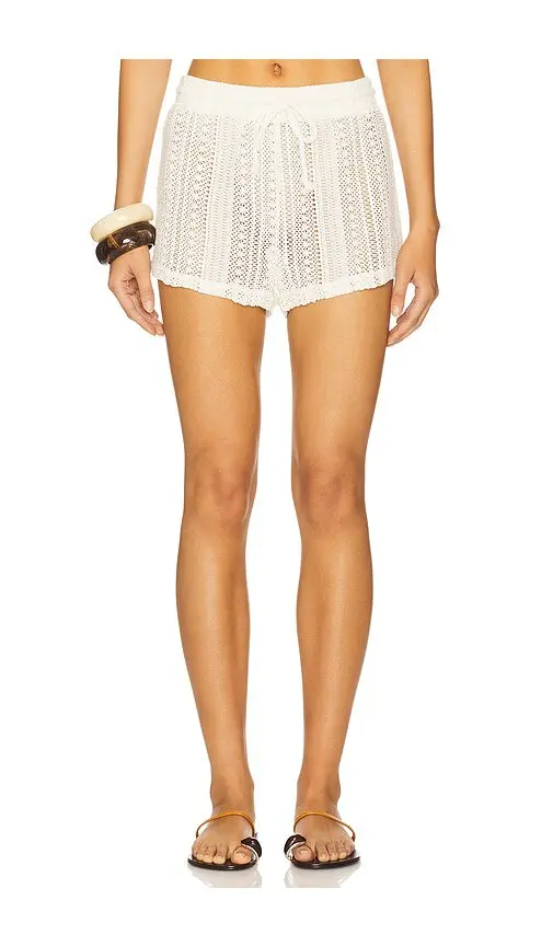 ALL THE WAYS Rosie Crochet Short - Cream