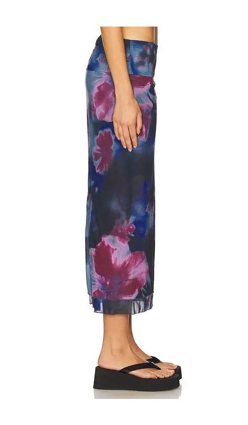 Free People Sunset Mesh Maxi Skirt - Blue