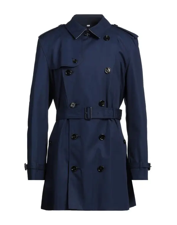 Burberry Cotton Twill Trench Coat - Navy