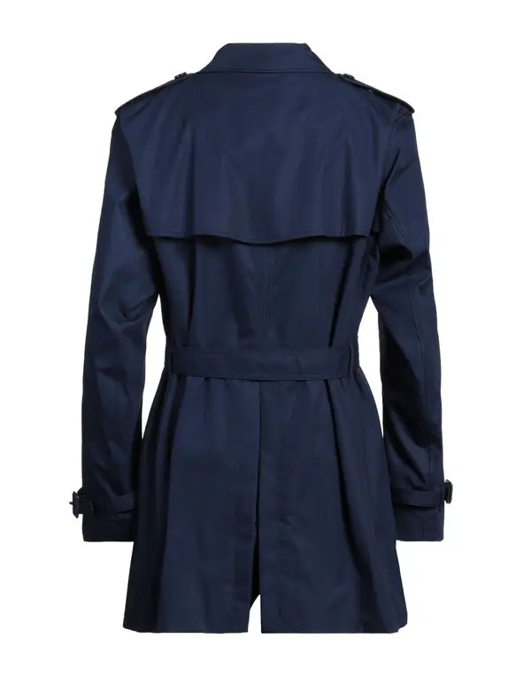 Burberry Cotton Twill Trench Coat - Navy