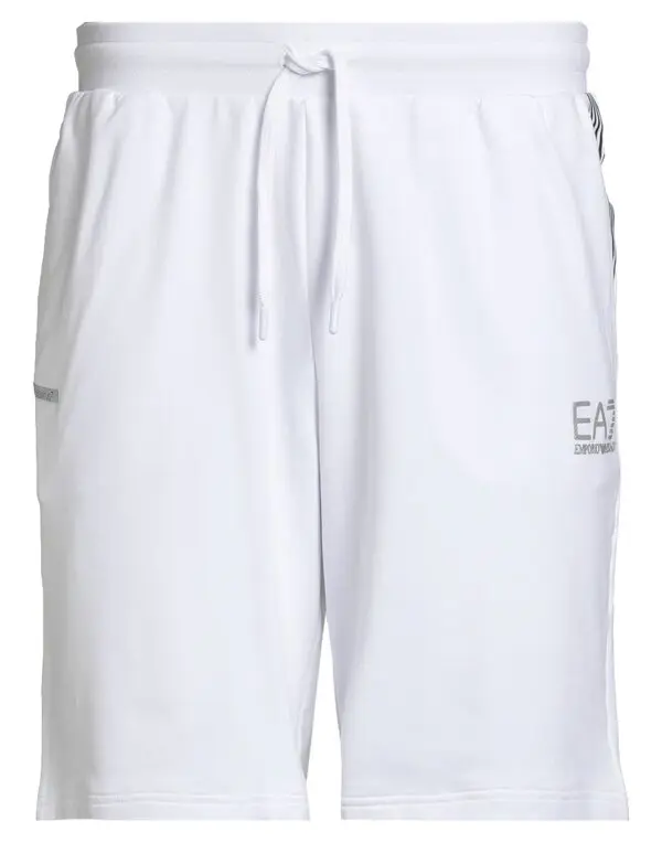EA7 Athletic French Terry Shorts - White