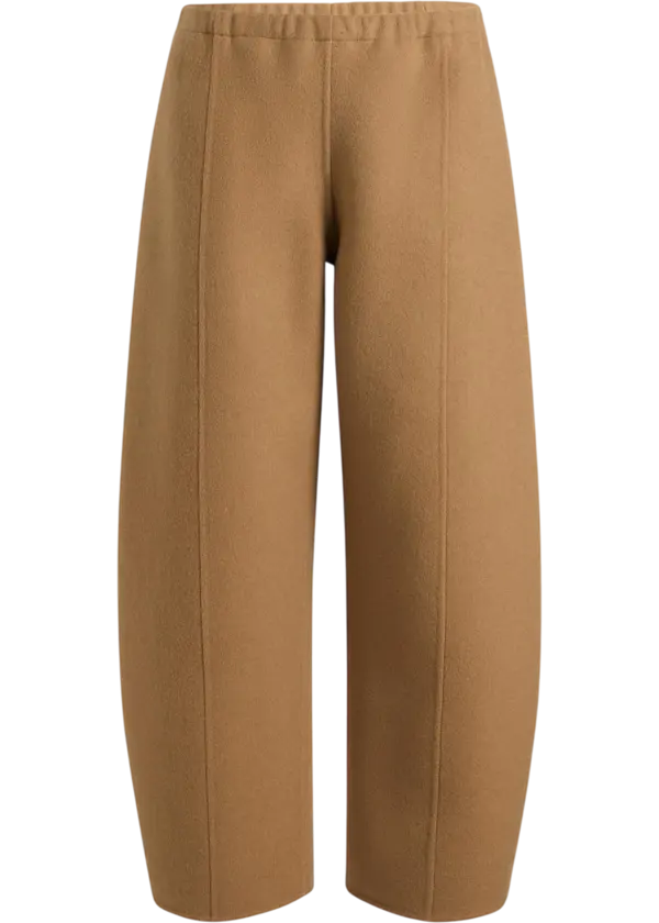 Khaite Clover Suede Pants - Camel