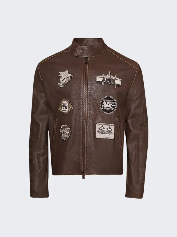 Amiri Patch Racer Jacket - Walnut Brown