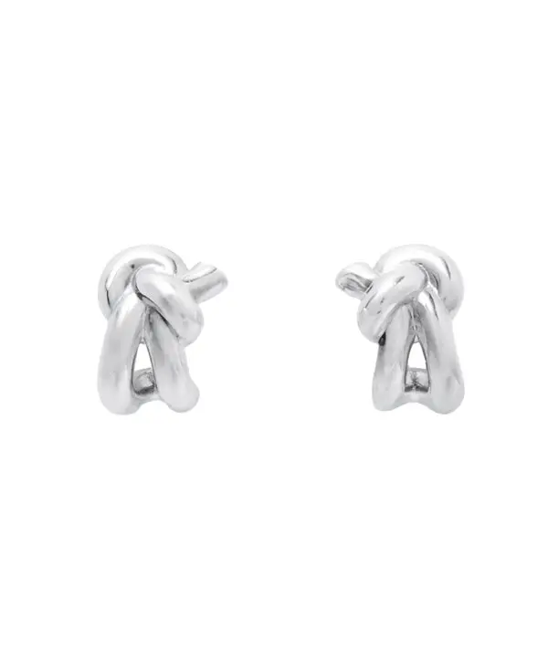 Bottega Veneta Knot Stud Earrings - Silver