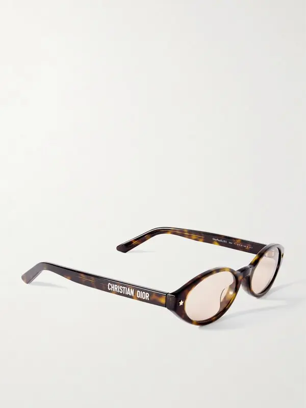 Dior Diorpacific R1i Oval-frame Sunglasses - Tortoiseshell