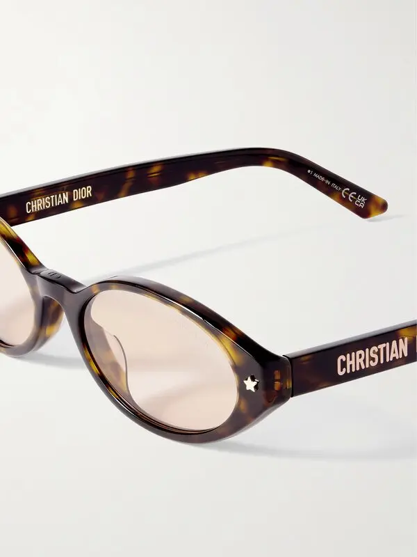 Dior Diorpacific R1i Oval-frame Sunglasses - Tortoiseshell