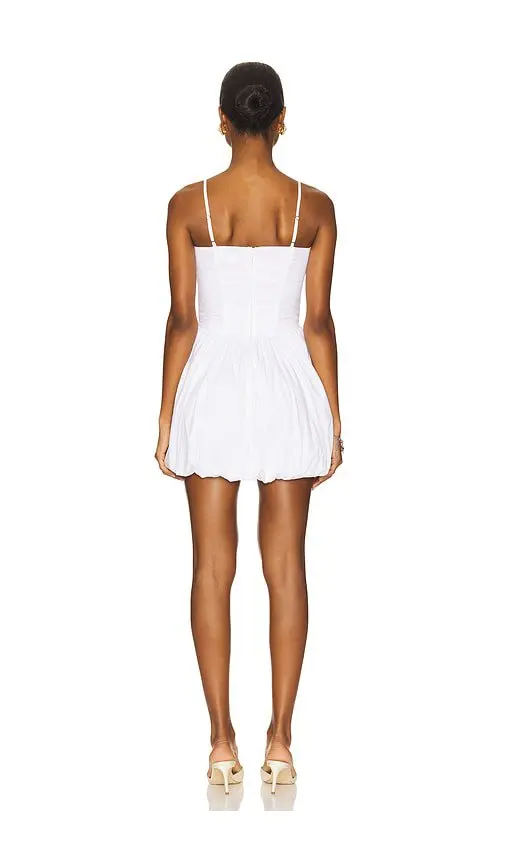 FLEUR DU MAL Poplin Corset Bubble Mini Dress