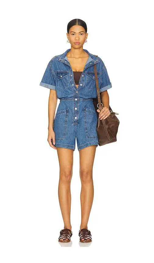 LEVI'S Short Sleeve Surplus Romper - Blue Joke