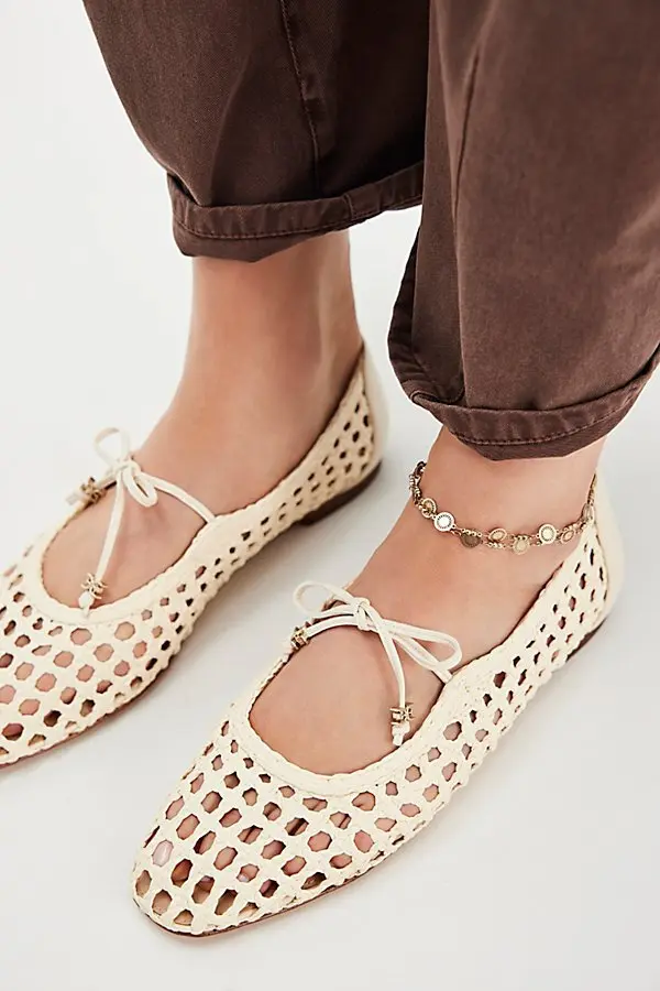 Sam Edelman Marcie Woven Mary Janes - Modern Ivory