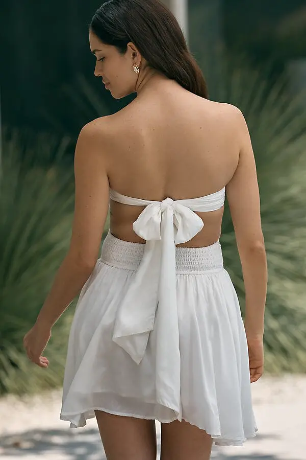 Pq Skye Strapless Mini Dress In White - 48% Off | Editorialist