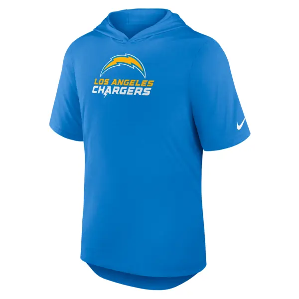 Nike Los Angeles Chargers Dri-fit Nfl Hooded T-shirt - Blue